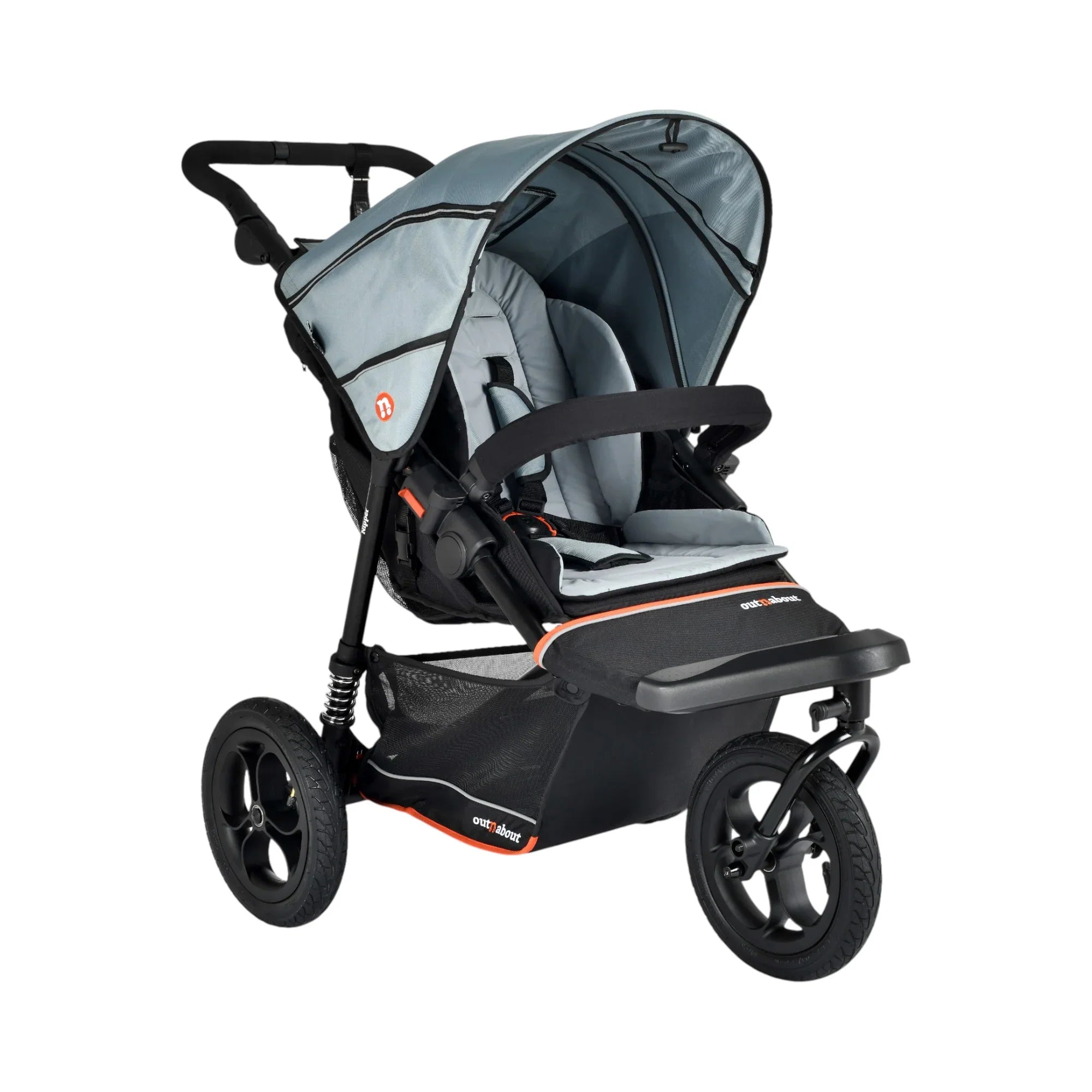 Out n About Nipper V6 Single Pushchair - Rocksalt Grey | Simply Baby