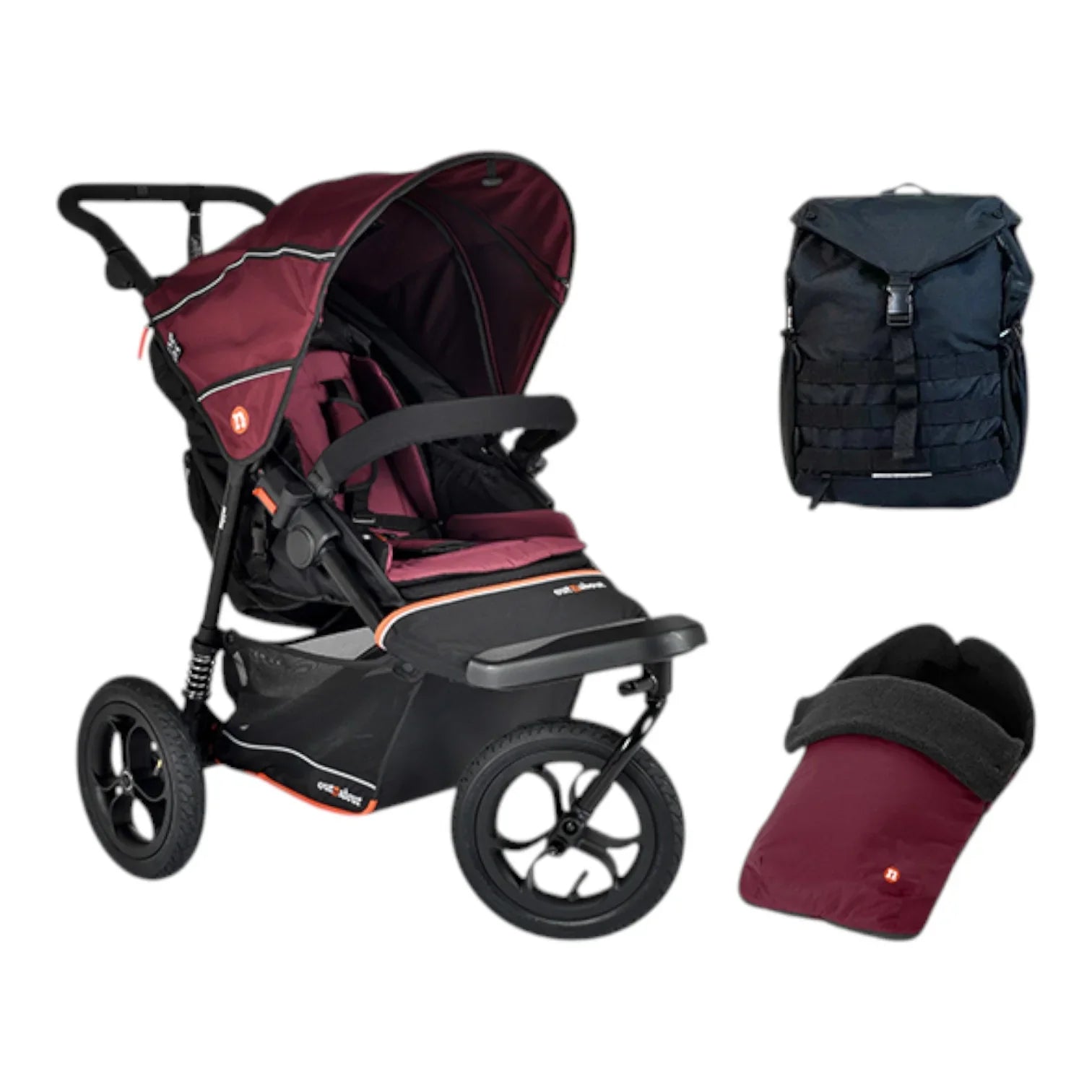 Out n About Nipper V6 Single Adventure Bundle - Brambleberry Red ...
