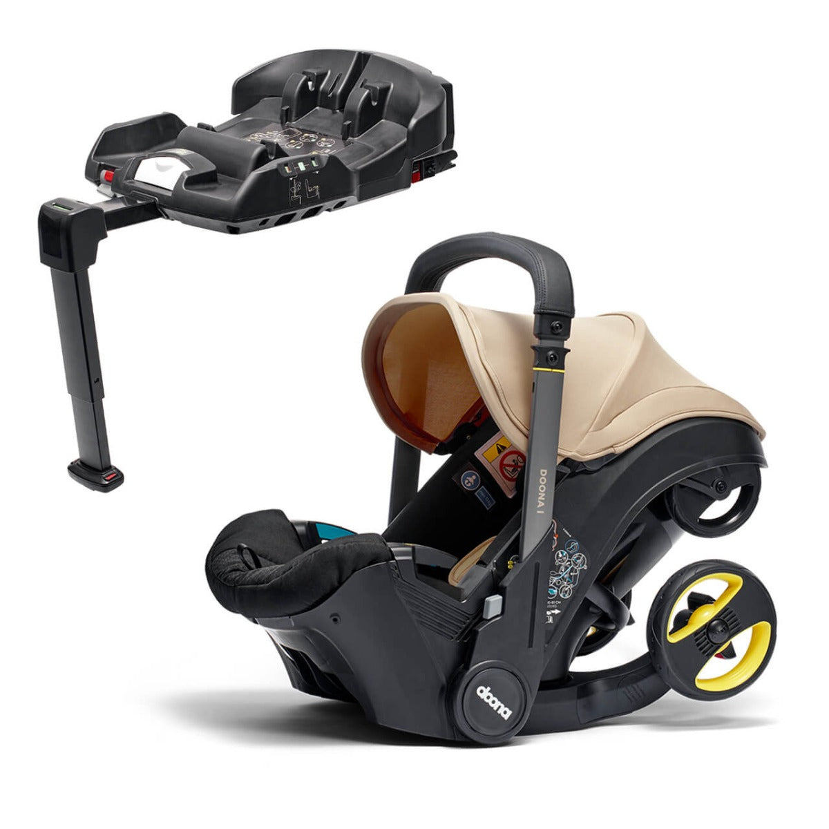 Doona i Infant Car Seat Stroller + IsoFix Base - Sahara Sand | Simply Baby