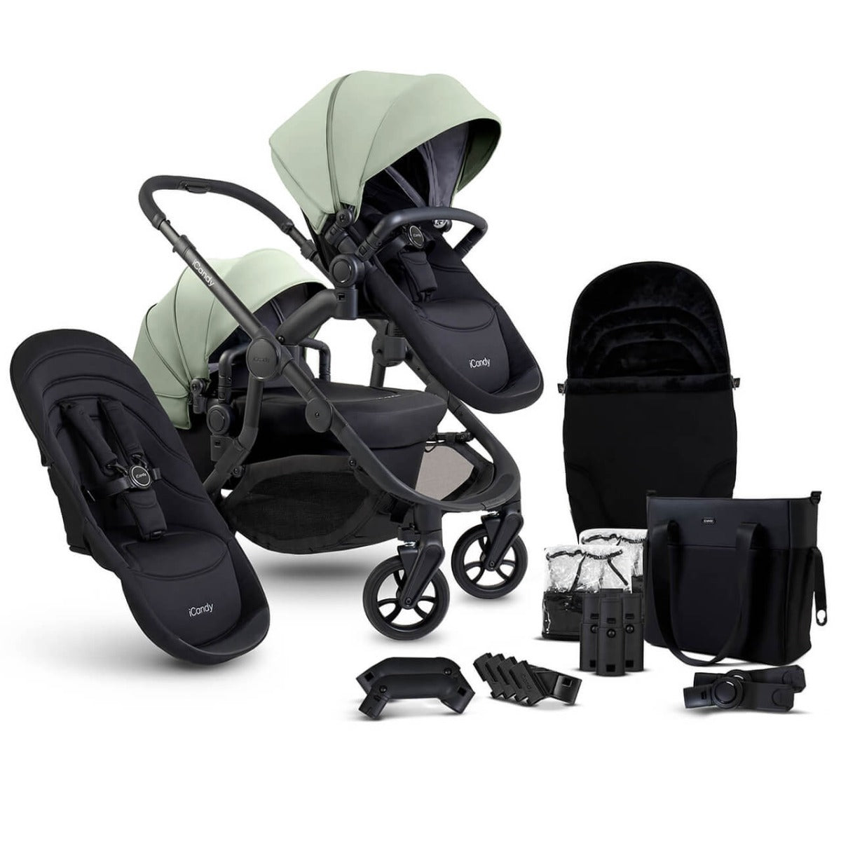 iCandy Orange 4 Double Pushchair with Complete Accessory Bundle - Pist ...