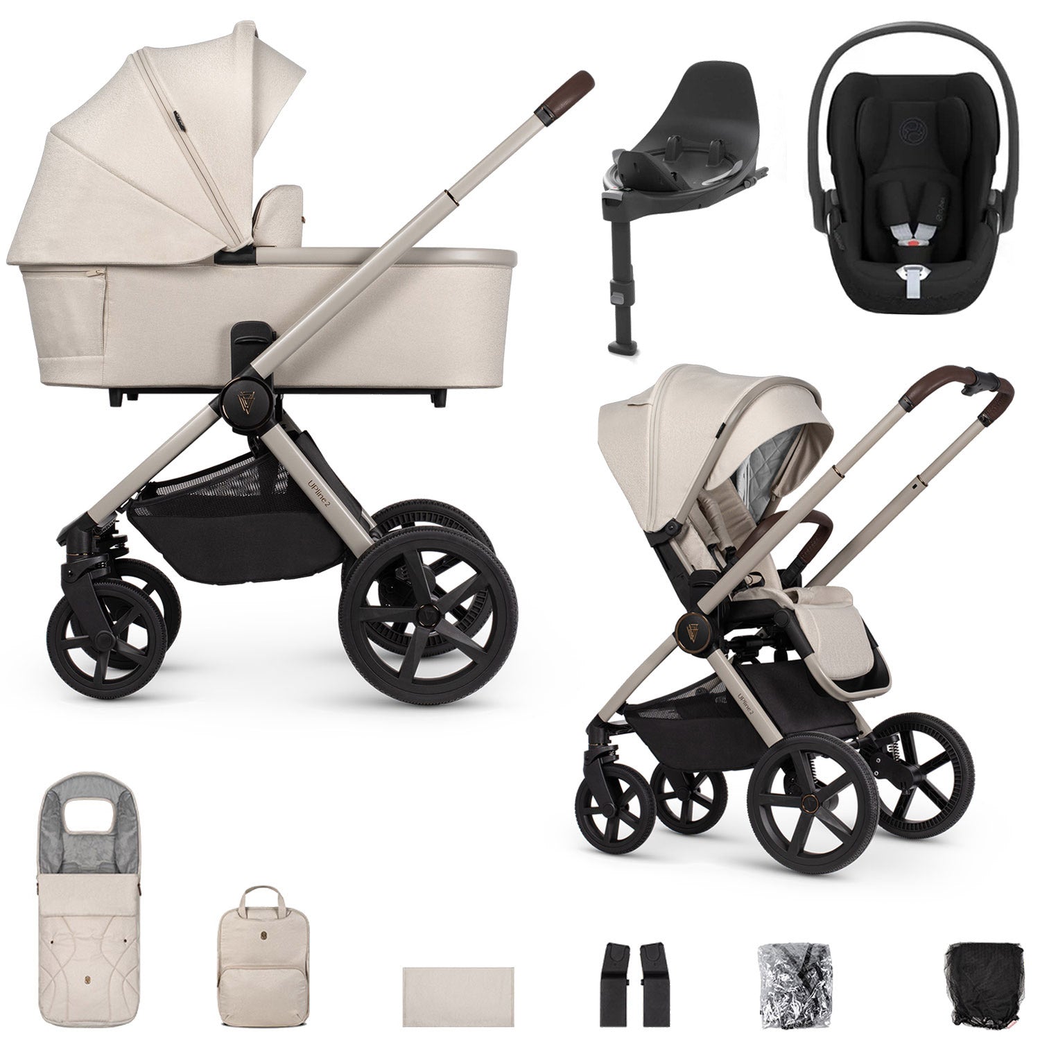 Venicci Upline 2 with Cybex Cloud T & Base Travel System Bundle - Ston ...